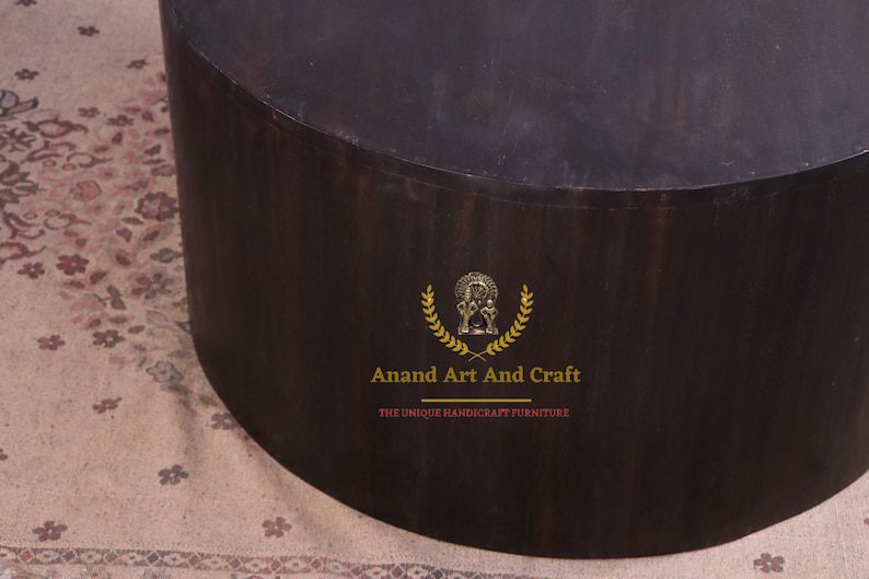 Wood Coffee table wooden Cocktail Table Unique table Hand made Round ...