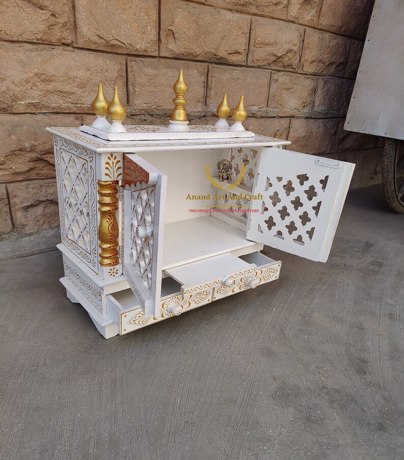 Wooden Temple Mandir Handcrafted Mandir Pooja Ghar Mandap For Worship ...